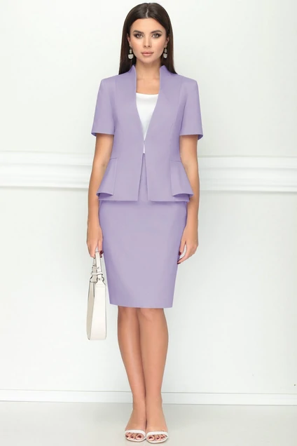 Костюм с юбкой 30993 лиловый LeNata купить в интернет магазине Велесмода